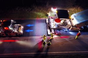 Red danger zone safeguards construction workers